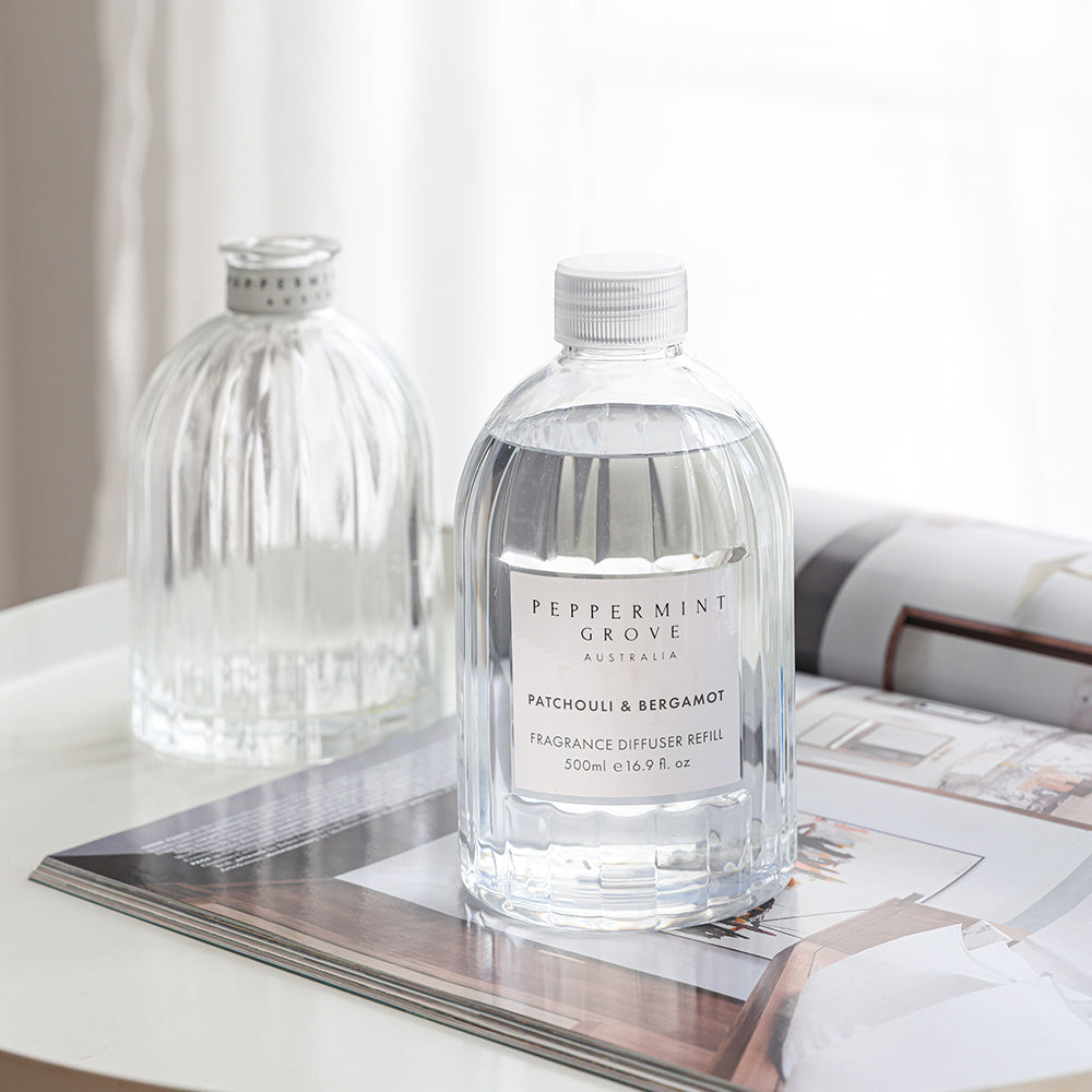 Patchouli & Bergamot Diffuser Refill 500ml – Peppermint Grove NZ